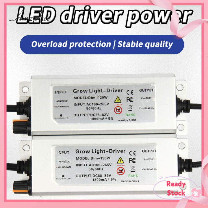 LED Power Supply, 100W 150W IP67 Waterproof LED Power Supply Driver, Input AC85-265V With Plug ...