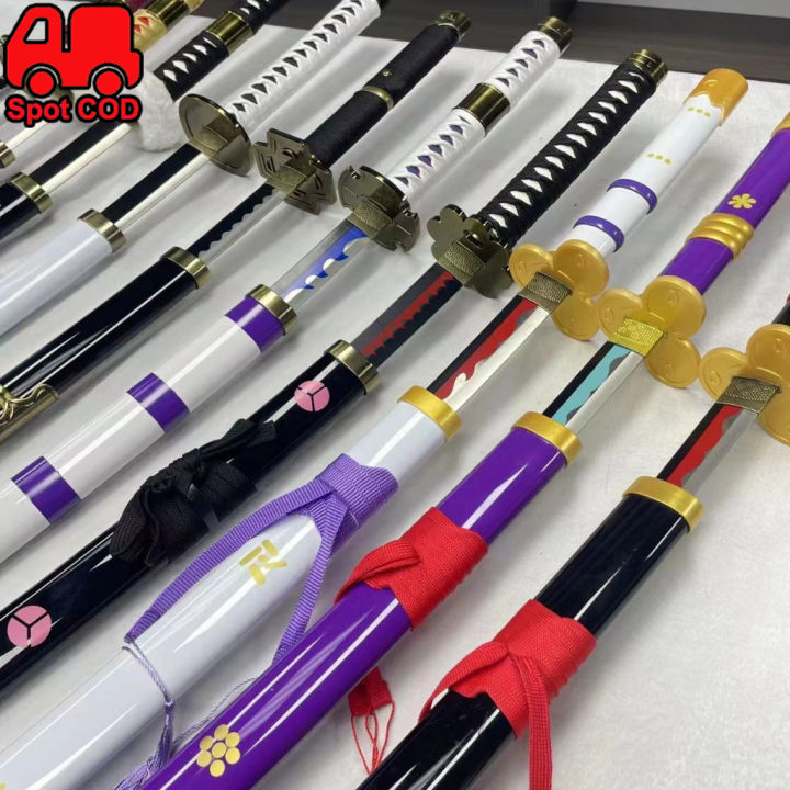 COD 104cm Sword Cosplay One Piece Katana Zoro Sword Wooden Roronoa Zoro ...