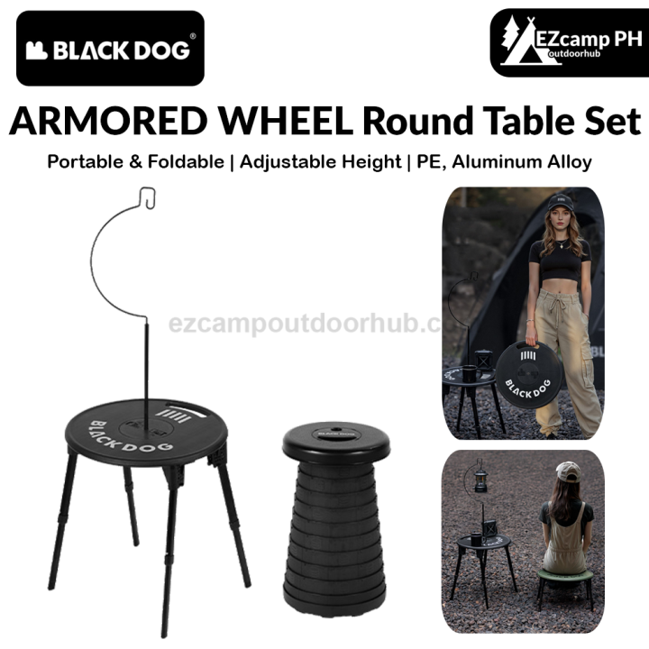 BLACKDOG ARMORED WHEEL Round Table Set Portable Ultralight Foldable ...
