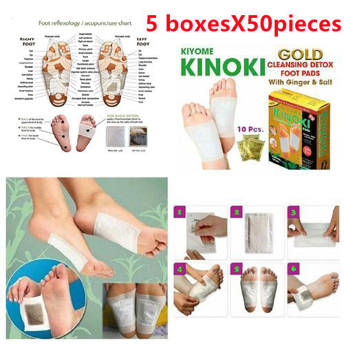 Original Kinoki (Gold Box) Clean Detox foot pads 10 pieces per box(5 ...