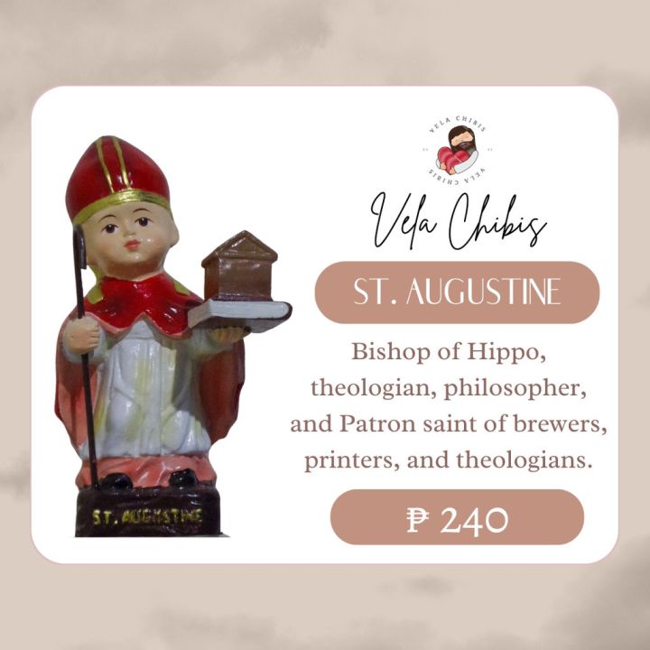 St. Augustine of Hippo Chibi Image Chibi Saint | Lazada PH