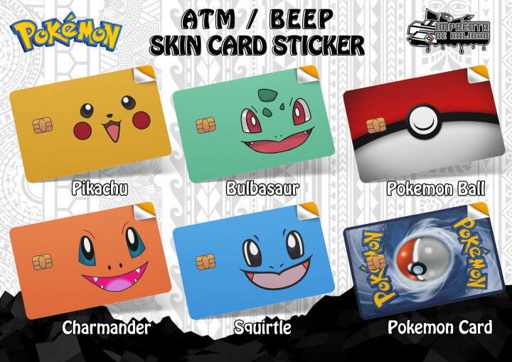 Pokemon Skin Card Sticker Vinyl Debit/ATM/beep card sticker skin ...