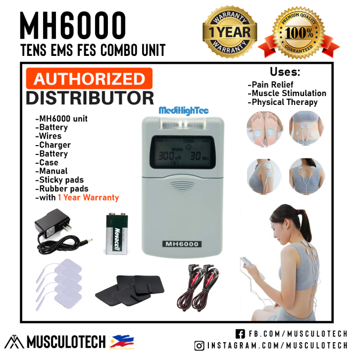MH6000/MH8000 Combo Device TENS EMS FES Physical Therapy | Lazada PH