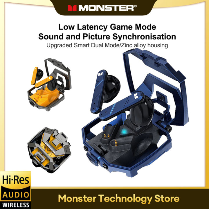100% Original Monster XKT09 BT5.2 Wireless Bluetooth Headset Sports ...