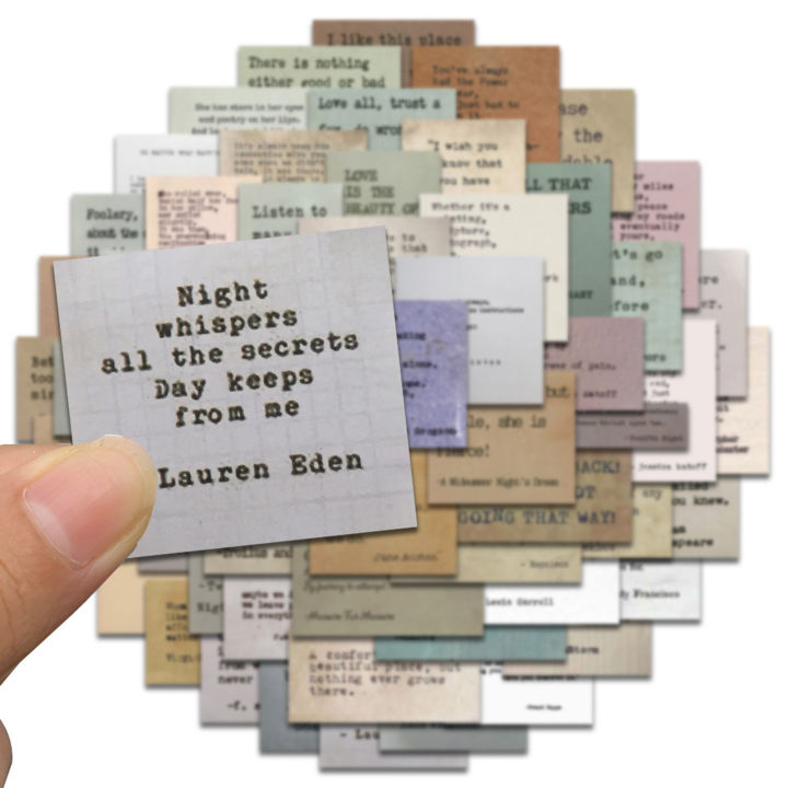 Waterproof Pvc Quote Stickers Retro Scrapbook Stickers Vintage ...