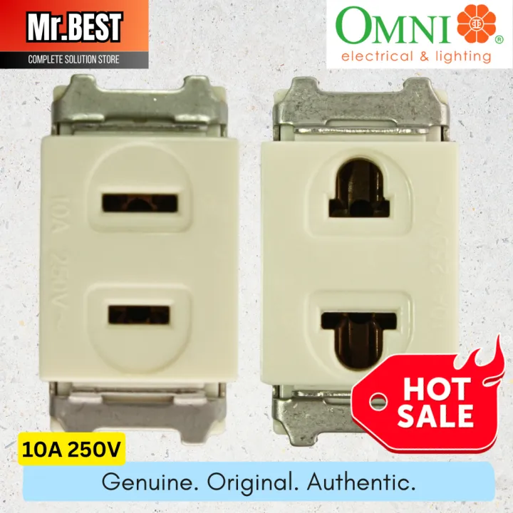OMNI Flat Pin Outlet WER-200 & Universal Outlet WEU-200 | 10A 250V ...
