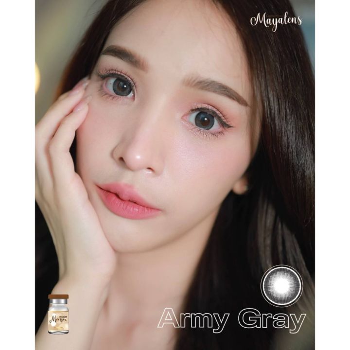 🔥คอนแทคเลนส์ ขนาดบิ๊กอาย Army (Mayalens) | Lazada.co.th