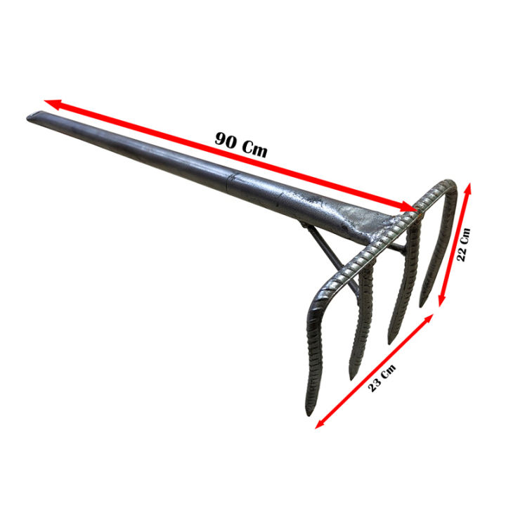 Garukan Tanah CARMEN Besi Garukan Taman 4 Gigi Bengkok Garpu Alat Kebun ...