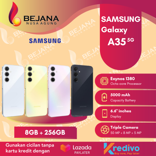 Samsung Galaxy A35 5G ( Ram 8GB + Rom 256GB ) Garansi Resmi | Lazada Indonesia