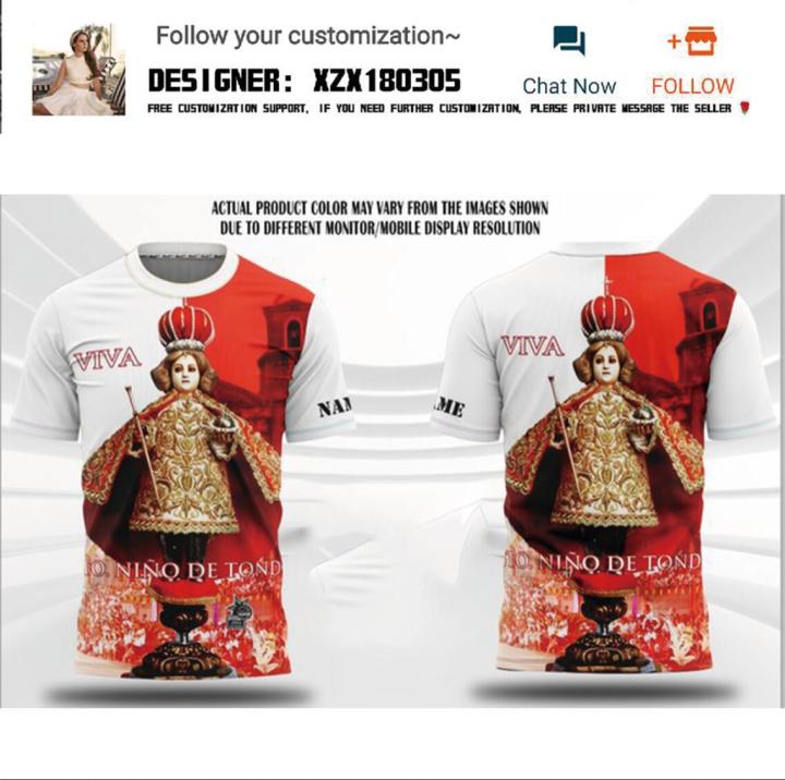 Santo Niño de Cebú Holy Design New Customized Name Design 3D tshirt ...