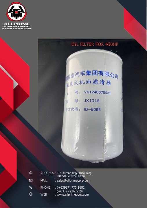 ORIGINAL SINOTRUK HOWO OIL FILTER CORE | Lazada PH