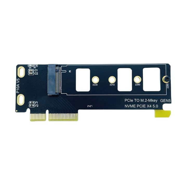 High-Speed PCIE to M.2 MKey NVME Adapter Card for PCIe 5.0 SSD, PCI-E ...