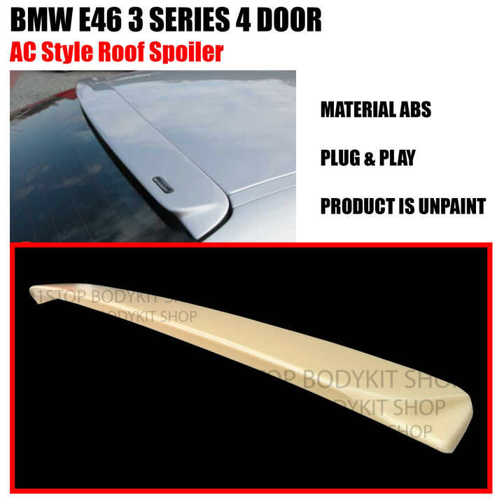 BMW E46 M3 M SPORT 3SERIES 4 DOOR AC LOOK ROOF SPOILER GLASS SPOILER ...