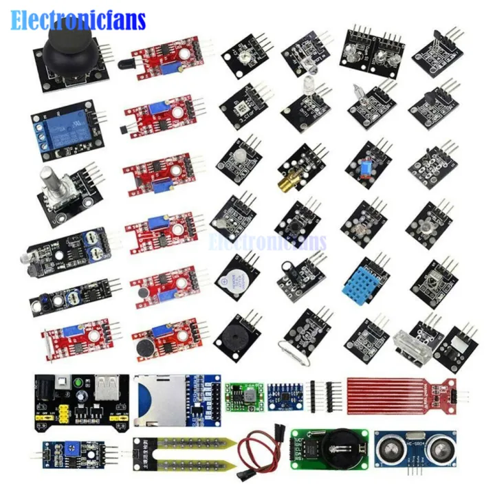 【In-Demand Item】 37 In 1 Sensor Starter Kit 45 In 1 Sensors Modules Kit For Arduino Raspberry Pi ...