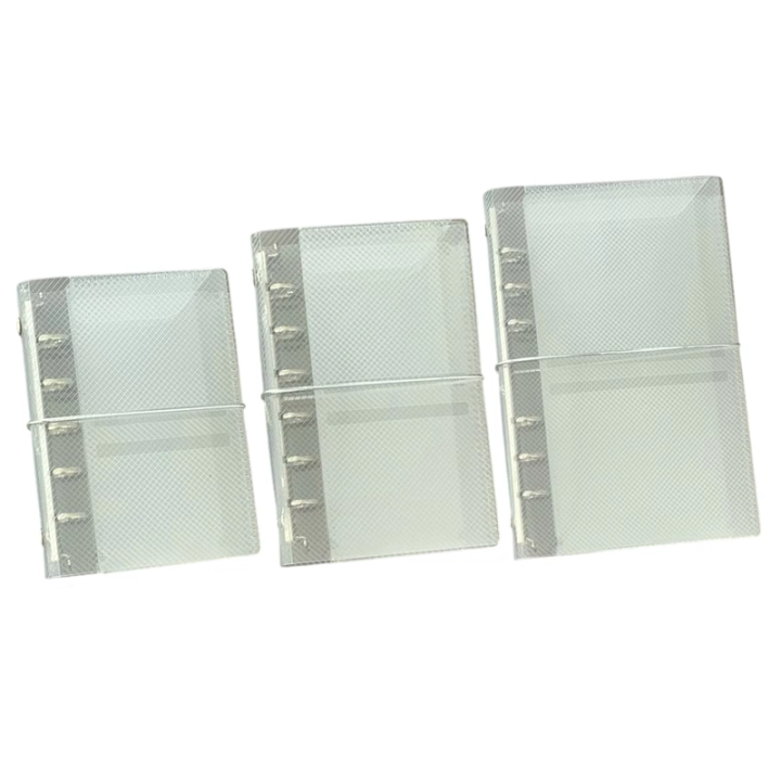 A6/A7 Clear Notebook Cover Three Fold Flip Binders Cover Binders Folder ...