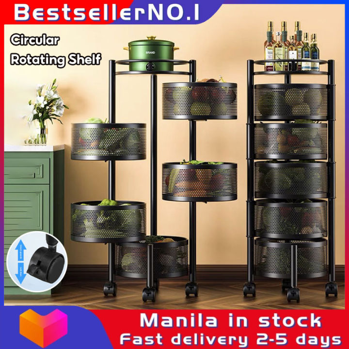 Bestseller Kitchen Rotating Rack Round Rotating Shelf Utility Kitchen ...
