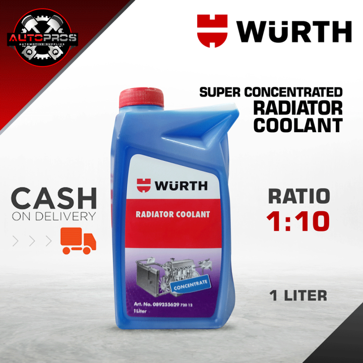 WURTH Super Concentrated Radiator Coolant Blue 1 Liter Antifreeze ...