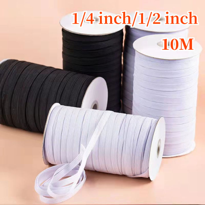 10M White Elastic Band Garter White Garter Thread 1/4inch ,1/2inch ...