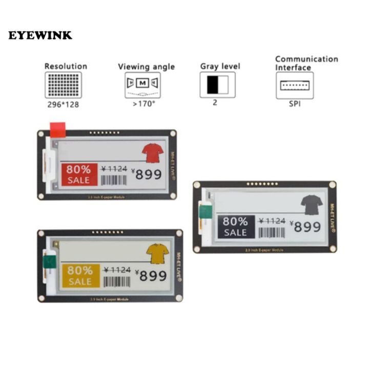 29 Inch Epaper Module E Paper E Ink Eink Display Screen Spi Support For Arduino Uno Stm32
