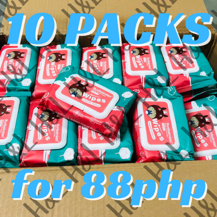 (10 PACK) The best Organic Baby Wipes Runbeirmian 80Pcs Per Pack 99% ...