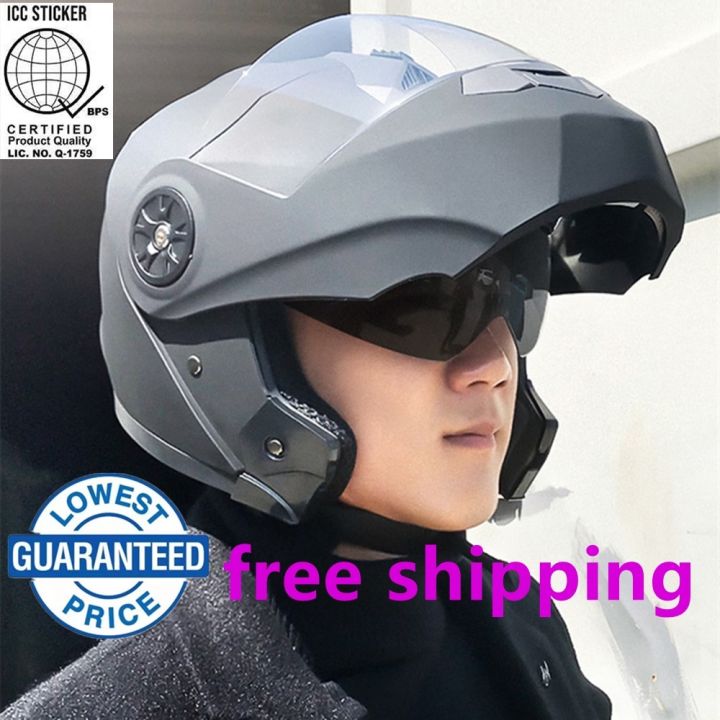 zchmos289seby 【Ready Stock】ICC Standard Motorcycle Modular Helmet Dual ...
