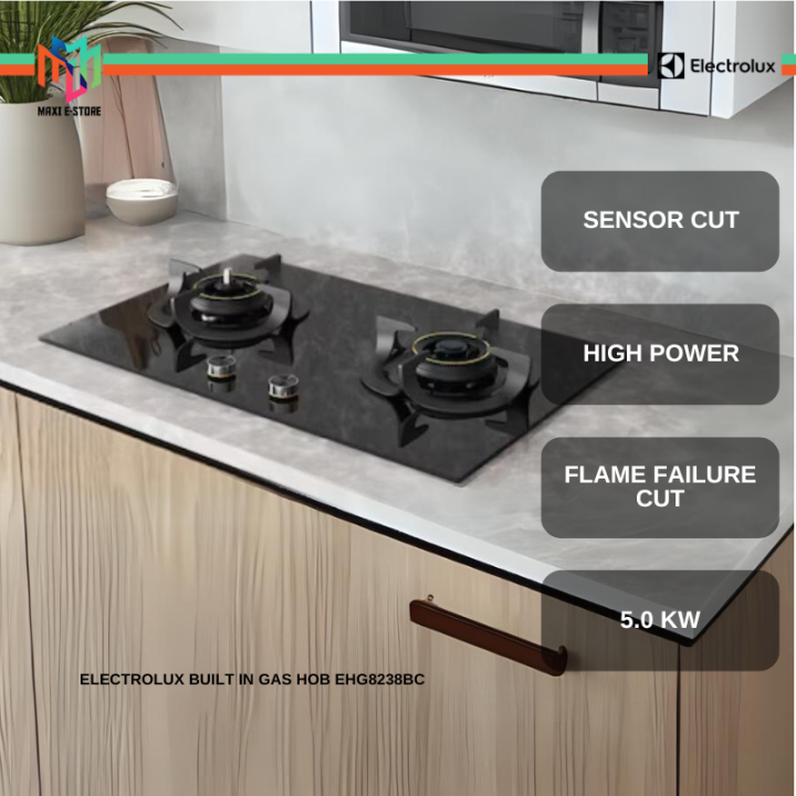 Electrolux EHG8238BC 80cm UltimateTaste 700 built-in gas hob with 2 ...