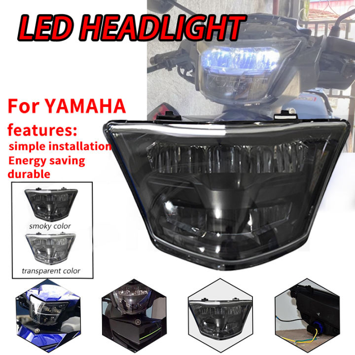Pinph Motorcycle LED Headlamps Smoked/Transparent Lc150 Y15ZR RS150 ...
