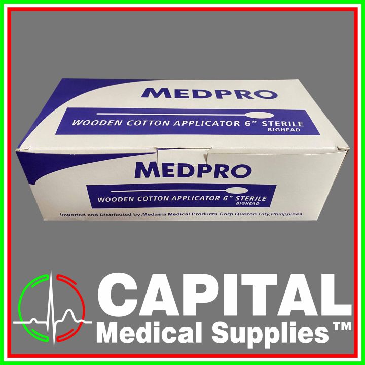 Cotton Tipped Applicator Sticks Big Head, 50packs, 1 pc/pack, Sterile ...