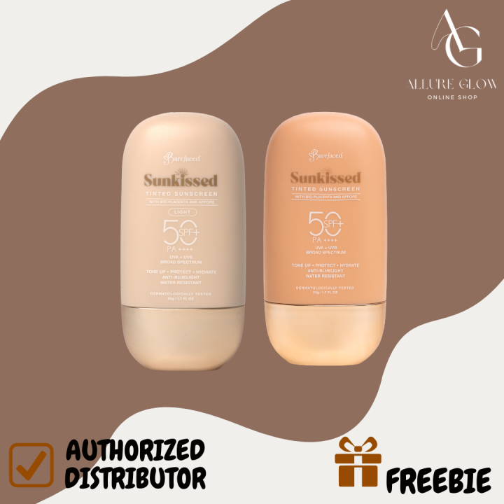 Barefaced Sunkissed Tinted Sunscreen SPF50 PA +++ Light and Natural ...
