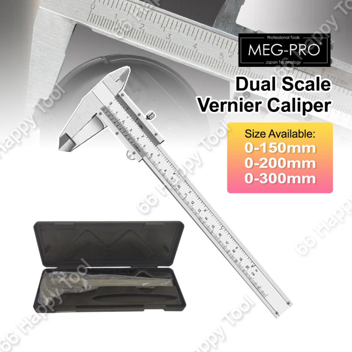 MEG-PRO Dual Scale Vernier Caliper Measurement 150mm/200mm/300mm Gauge ...