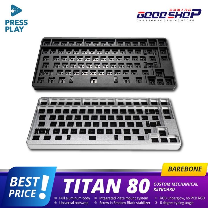 PressPlay TITAN80 / TITAN 80 Aluminum Mechanical Keyboard BAREBONES ...