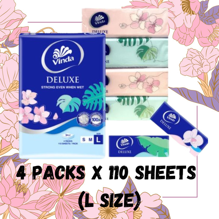 VInda Deluxe Strong Even When Wet Tissue( M size/L size) | Lazada