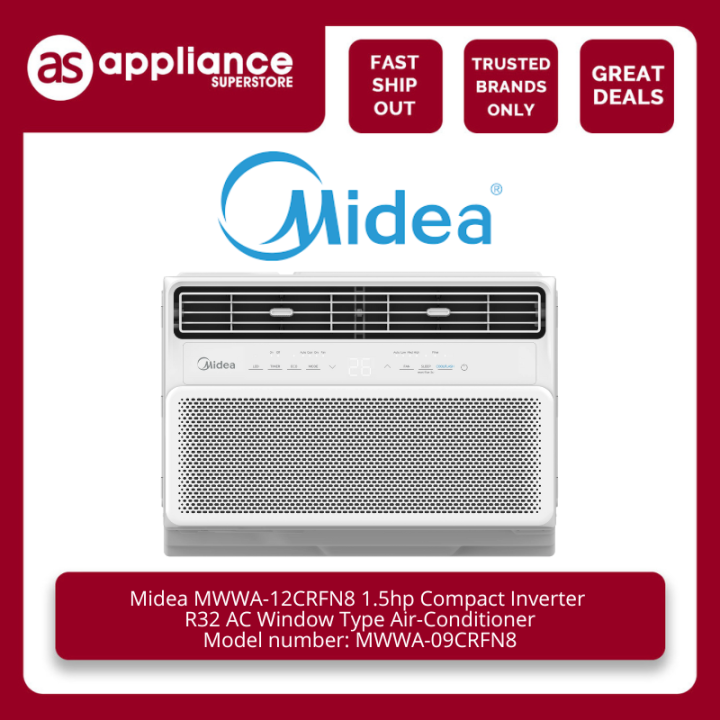 Midea MWWA-12CRFN8 1.5hp Compact Inverter R32 AC Window Type Air ...