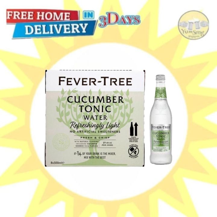 Fever Tree refreshingly light cucumber tonic - 500ml x 8 bottles + 1 ...