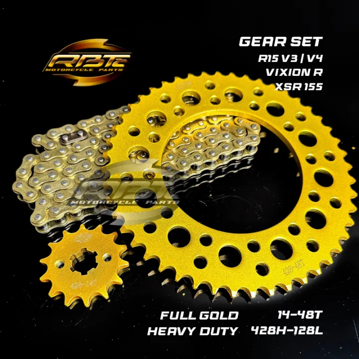 GEAR GIR SET PAKET R15 V3 V4 VIXION R XSR 155 14T 48T 428H | Lazada ...