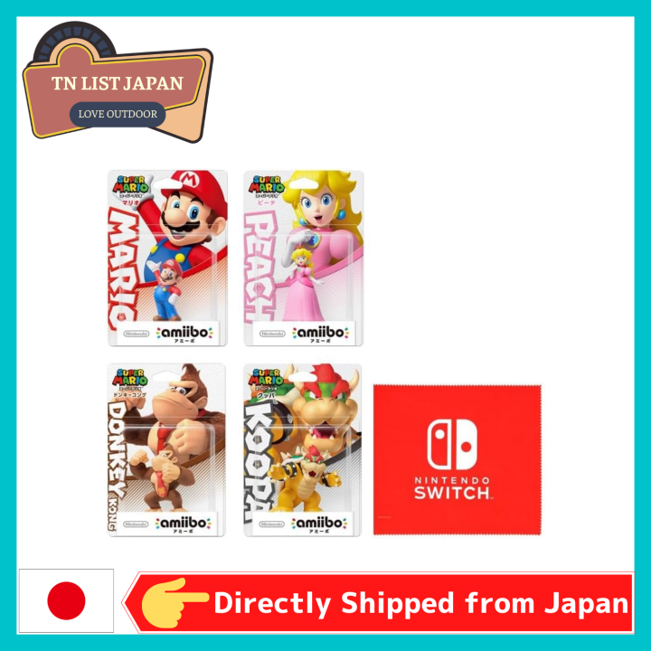 【Shipping from Japan】Nintendo amiibo Super Mario series 4 types set (Mario, Peach, Bowser ...