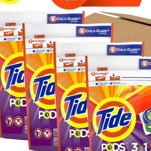 Bundle of 4] Tide Liquid Laundry Detergent Pods Carton 4 x 37 per pack ...