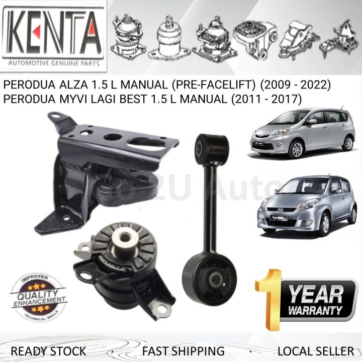 KENTA BRAND ENGINE MOUNTING 1 SET 3PCS - PERODUA ALZA 1.5 MANUAL (2009 ...