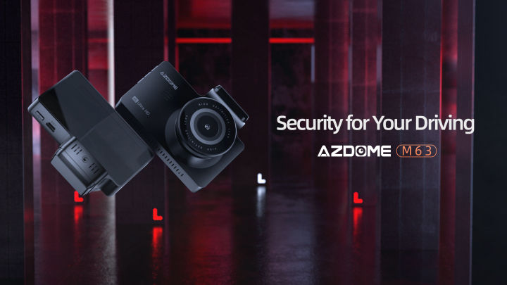 【Free 64G SD Card】AZDOME 4K Dash Cam M63 Lite Front and Rear 1080P GPS ...