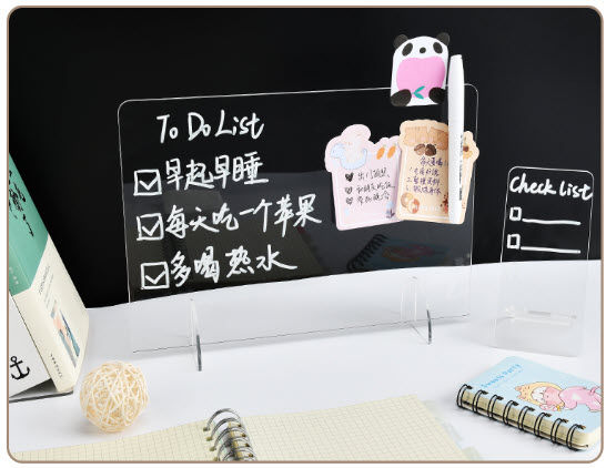Minimalist Transparent Clear Acrylic Board To do list Check List Vision ...