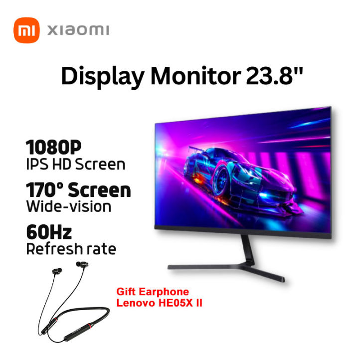 XIAOMI Mi Redmi 23.8" Desktop Monitor 1080P Ultra Slim Low Blue Light ...