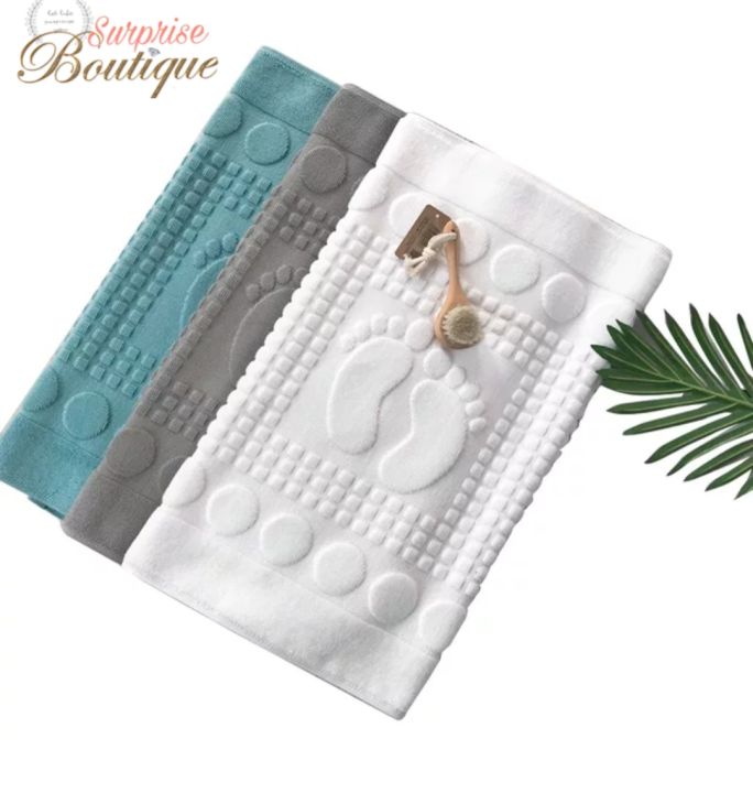 Bathroom Foot Towel (B203) (50*80cm) Cotton Bathroom Foot Towel Hotel ...