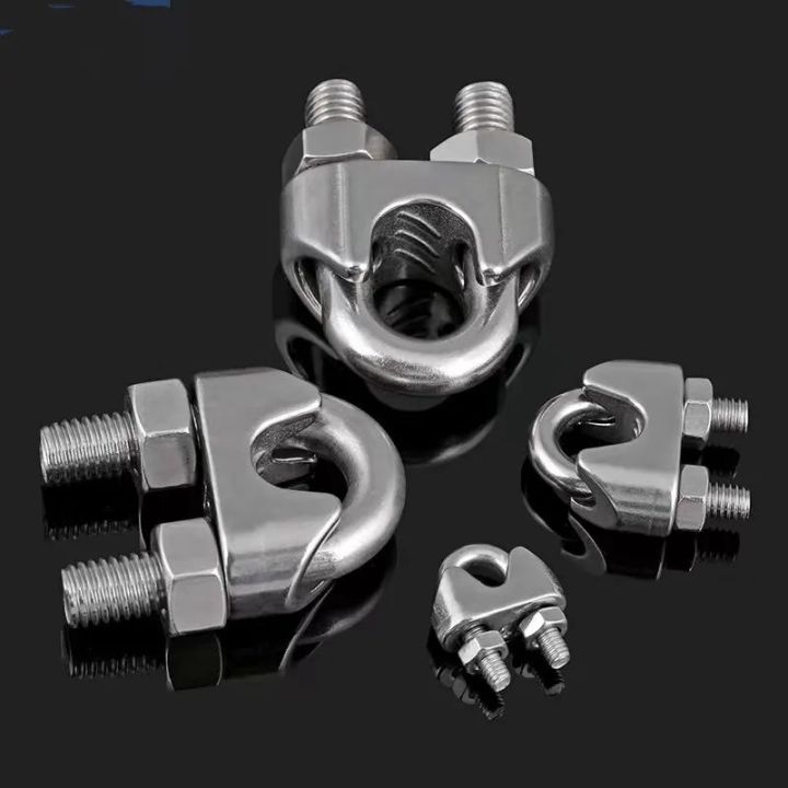 2/5/10pcs M2 M3 M4 M5 M6 M8 304 Stainless Steel U Type Wire Rope Clamp ...