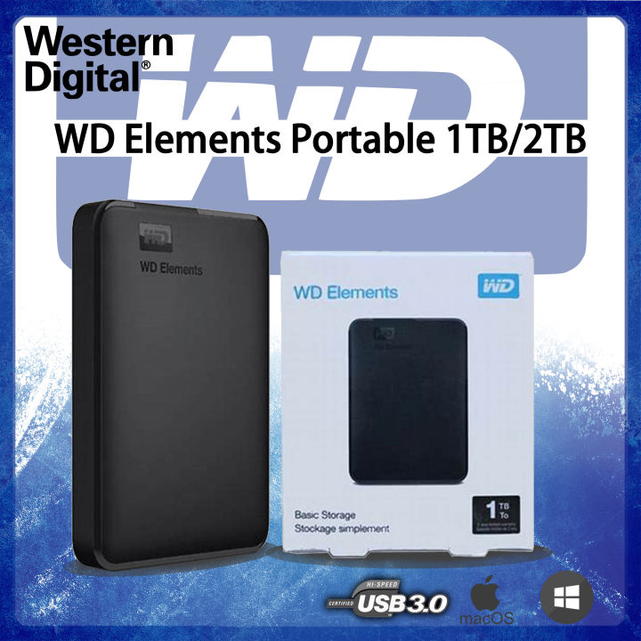 Western Digital WD Elements portable hard disk 1TB 2TB HDD USB3.0 ...