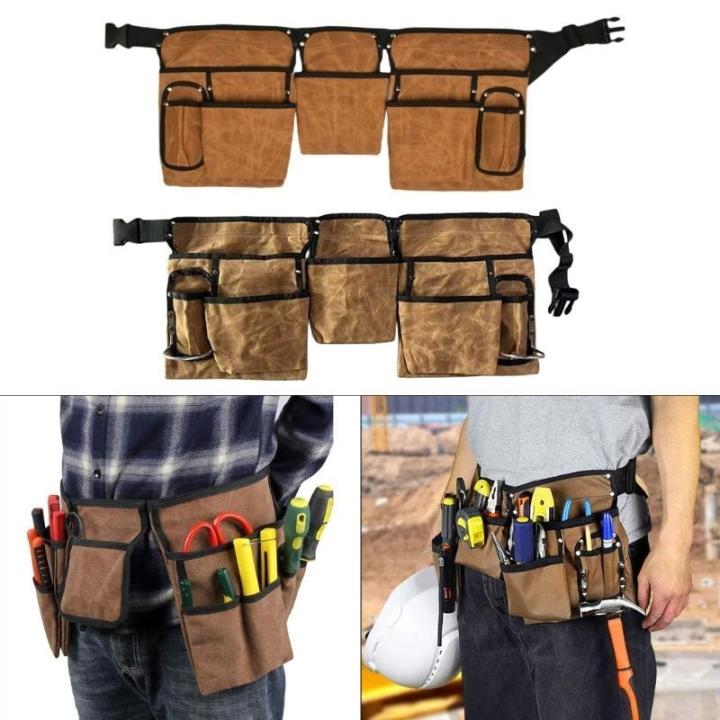 Professional Utility Belt Tool Belt with 19 Compartments, Adjustable ...