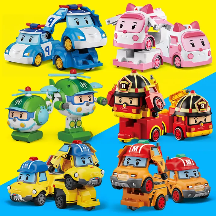 .. Deformation Robot Toys Car Transformer Car Police Car Cartoon Model ...