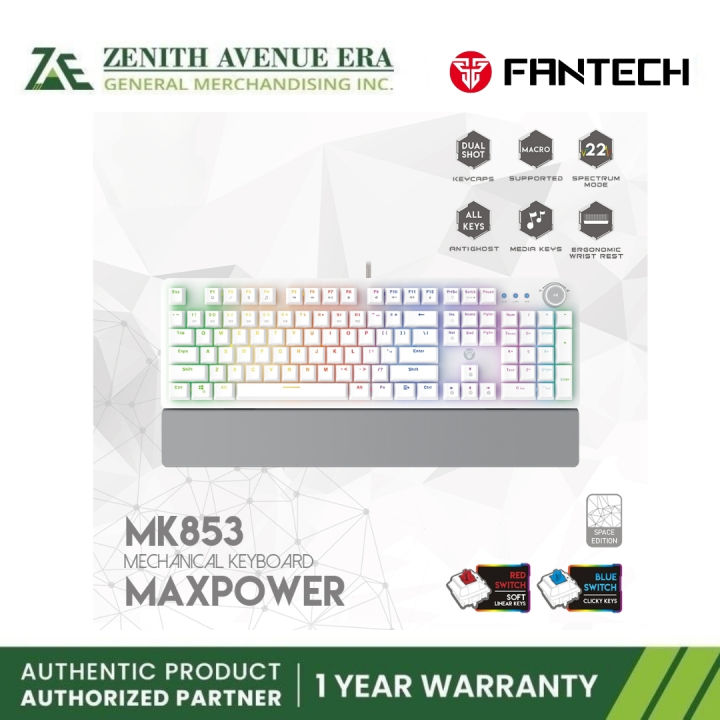 Fantech MK853 Maxpower Keyboard V2 White Switch Blue | Lazada PH