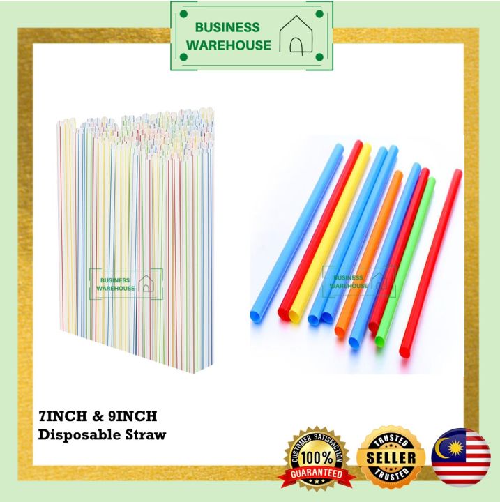 TAPAU DISPOSABLE PLASTIC LONG & SMALL STRAW / MINUMAN PLASTIK STRAW ...