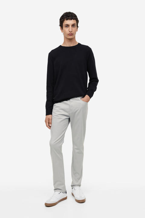 H&M - Slim Fit Cotton twill trousers | Lazada PH