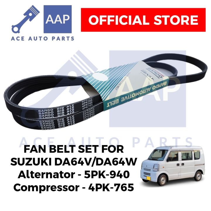 Fan Belt Set for Suzuki Transformer DA64V/DA64W Alternator and ...